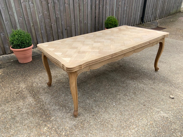 Bleached Oak Dining Table at 1stDibs