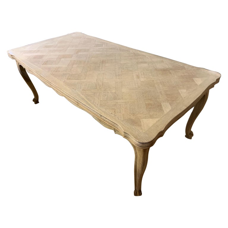Bleached Oak Dining Table at 1stDibs