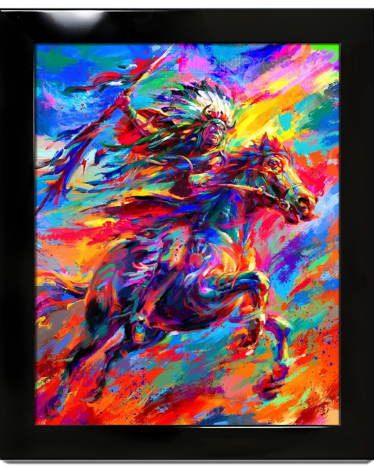 Blend Cota - Geronimo - Original oil on canvas painting For Sale at 1stDibs