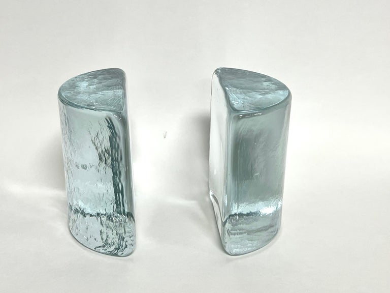 Blending Glass Modern Bookends For Sale at 1stDibs