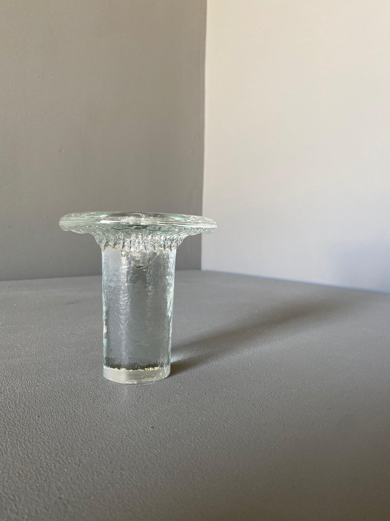 Blenko Art Glass Mushroom Candlesticks, circa 1975 at 1stDibs