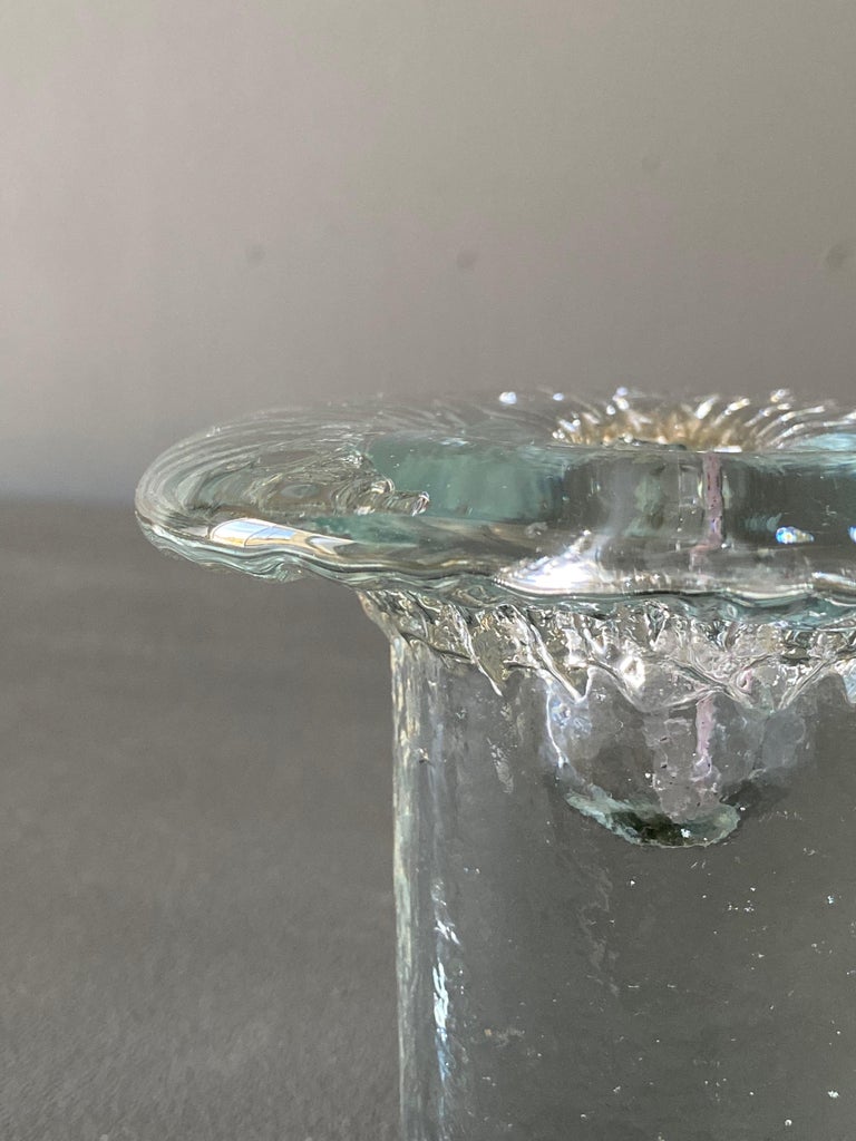 Blenko Art Glass Mushroom Candlesticks, circa 1975 at 1stDibs