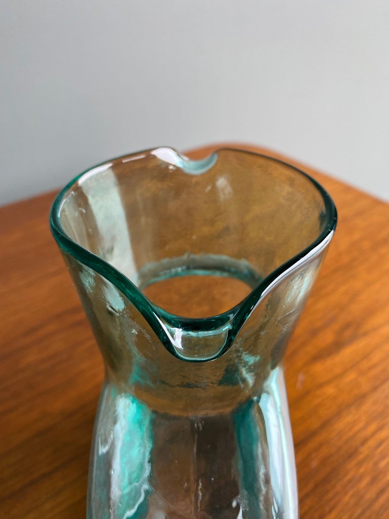 Blenko Blue Art Glass "Water Bottle", circa 1970 For Sale at 1stDibs