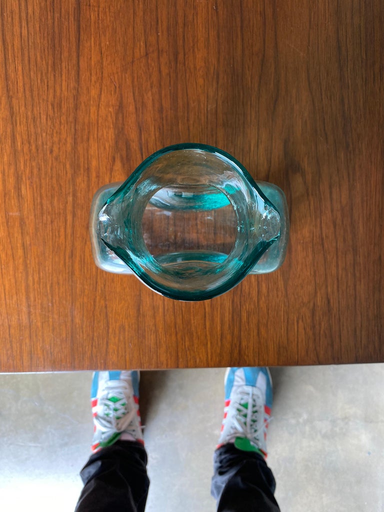 Blenko Blue Art Glass "Water Bottle", circa 1970 For Sale at 1stDibs