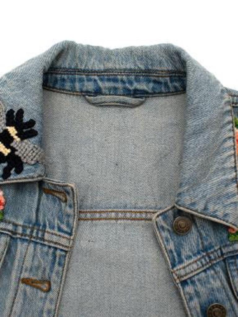 Blind For Love Embroidered Denim Jacket For Sale at 1stDibs