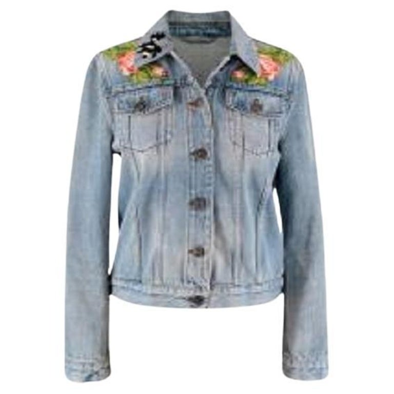 Blind For Love Embroidered Denim Jacket For Sale at 1stDibs