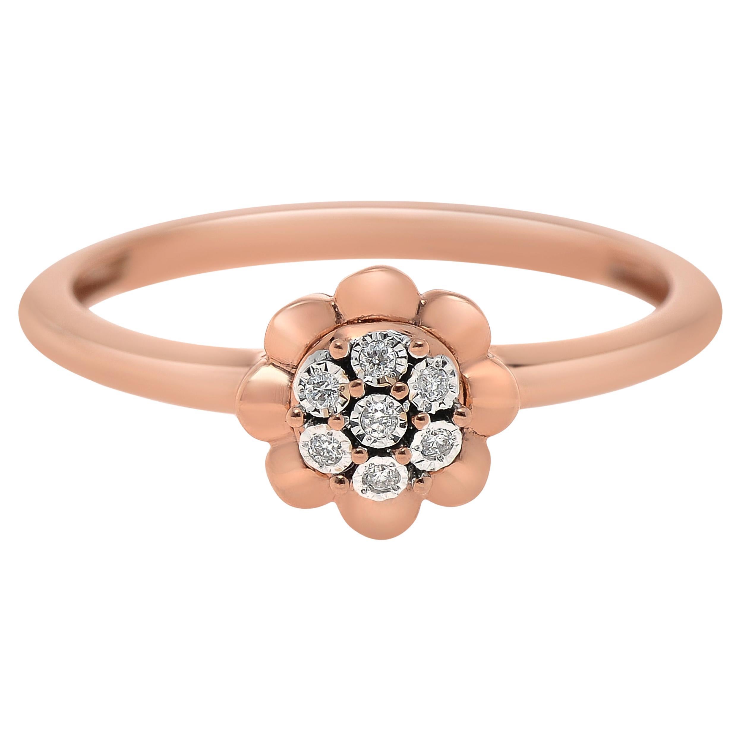 Bliss by Damiani 18k White Gold, Diamond Cluster Ring For Sale at 1stDibs