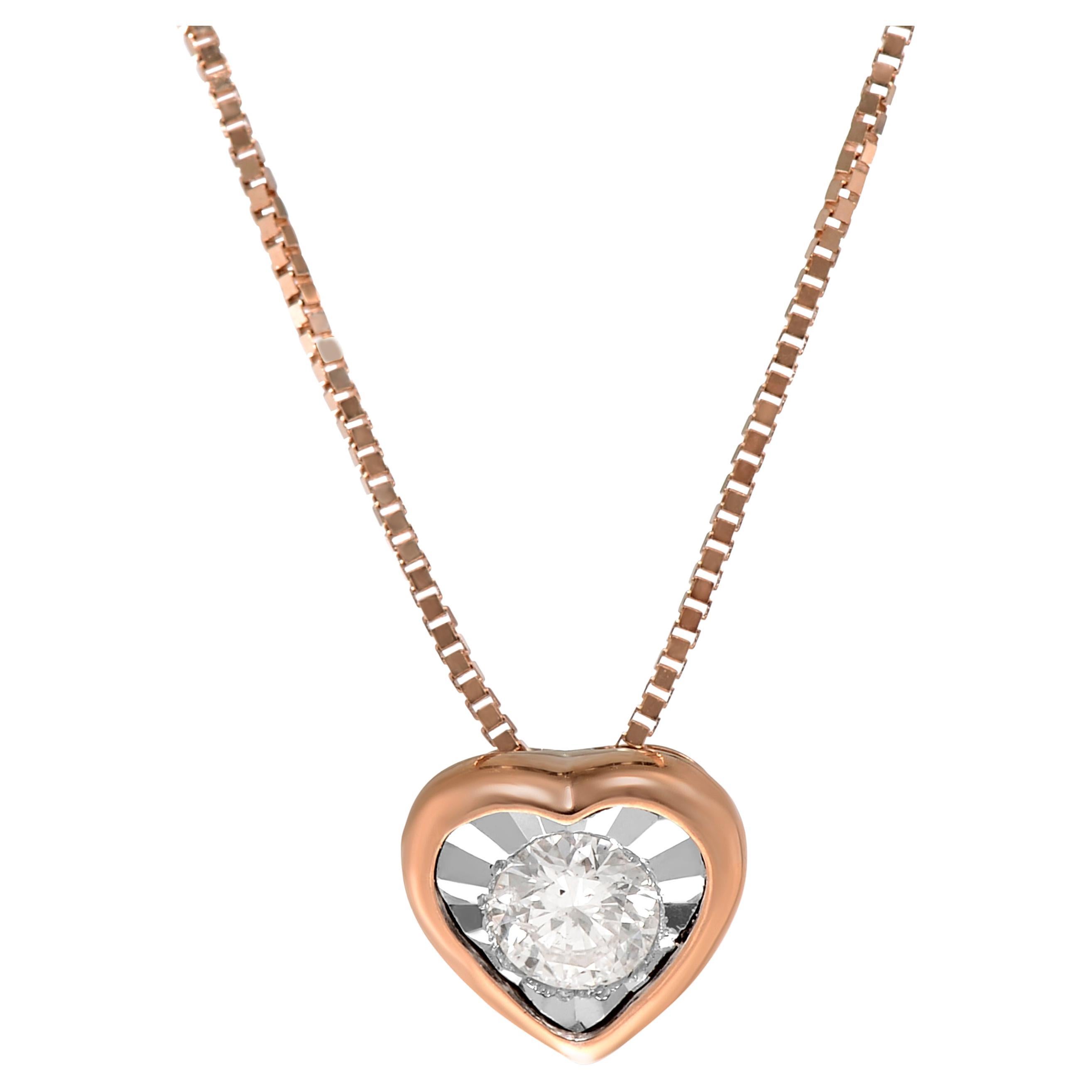 Bliss by Damiani 18k Yellow Gold, Diamond Heart Pendant Necklace For ...