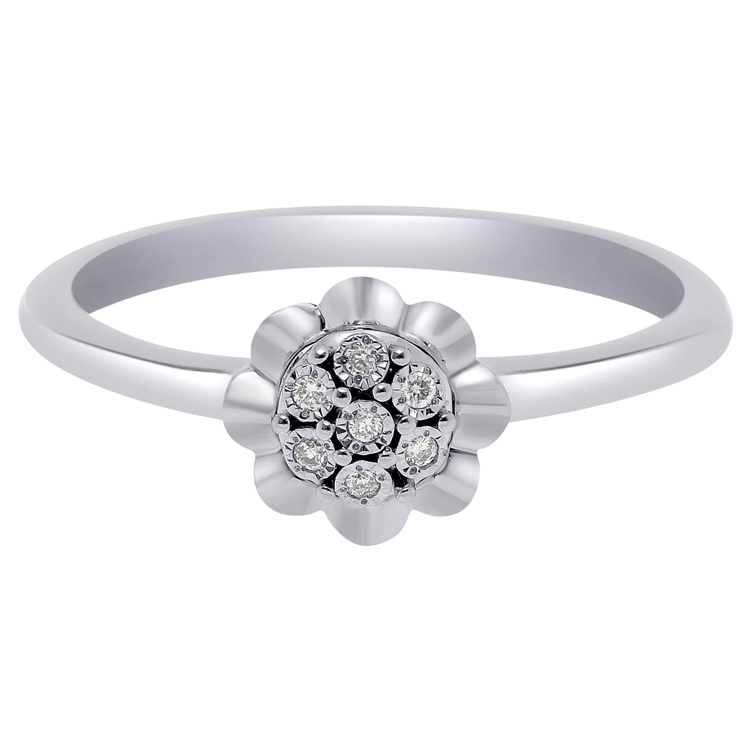 Bliss by Damiani Cabaret 18k White Gold, Diamond. Ring For Sale at 1stDibs