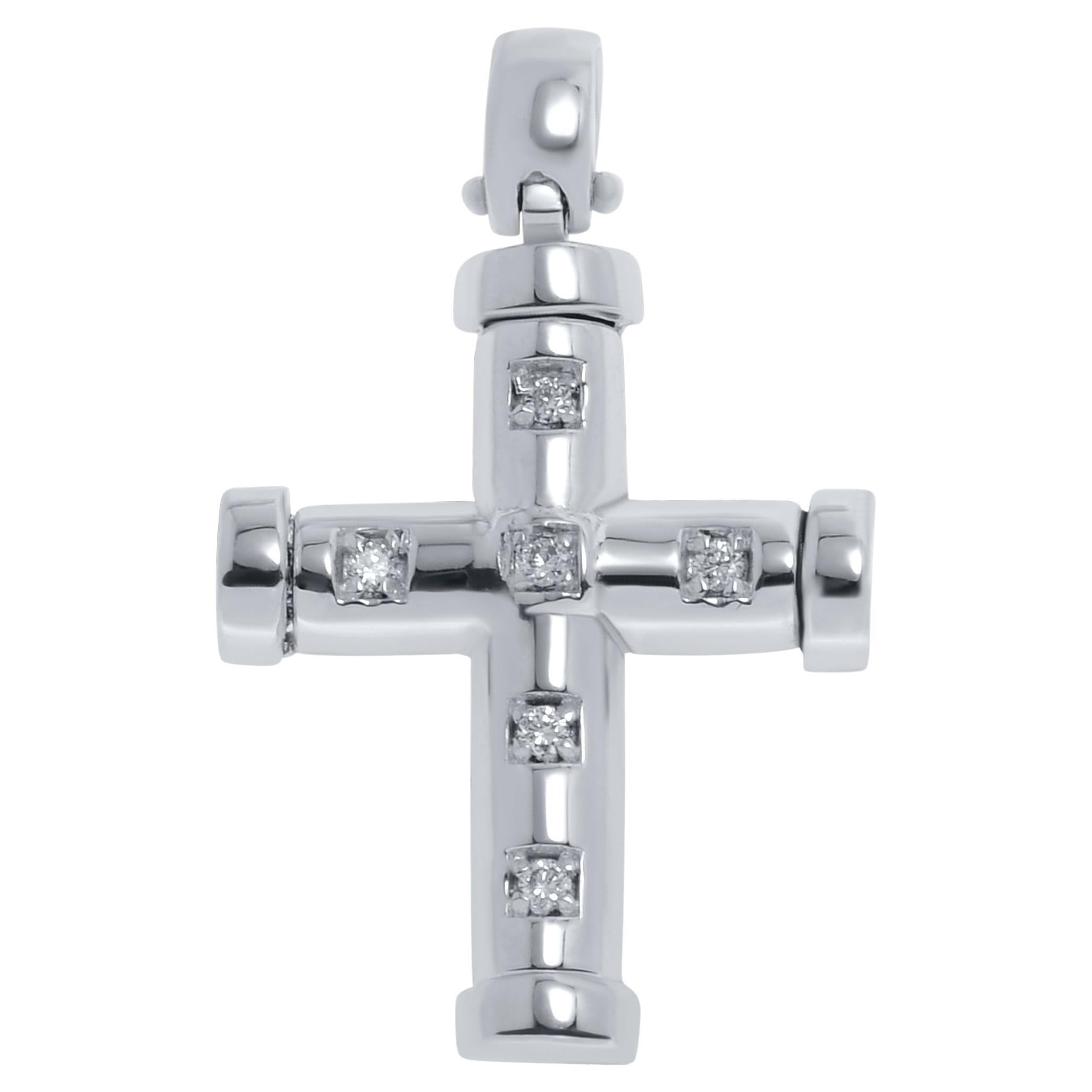 Bliss by Damiani 18k White Gold, Diamond Compass Design Pendant For ...
