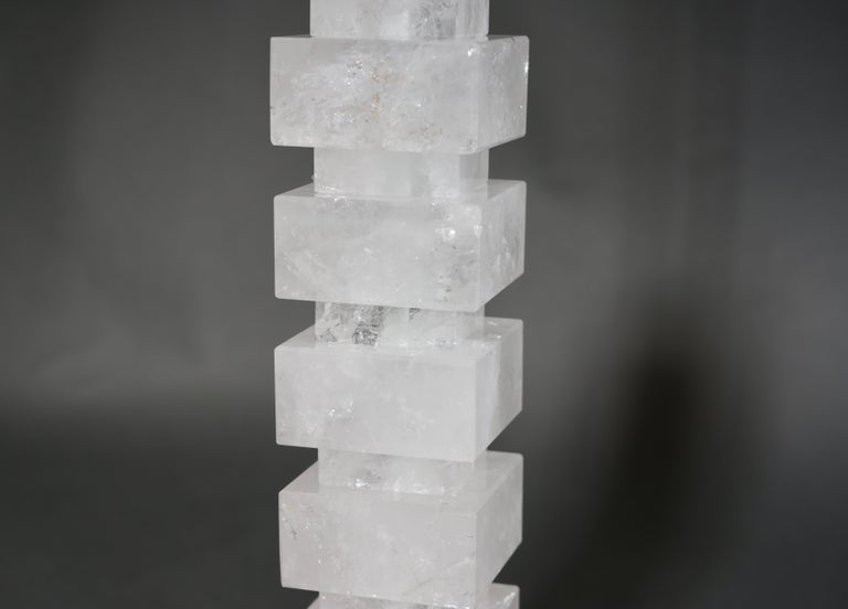 Block Form Rock Crystal Lamps by Phoenix For Sale at 1stDibs