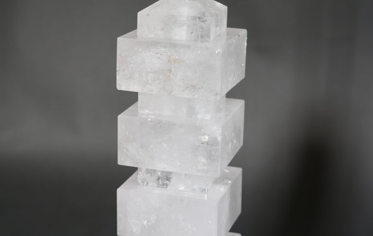 Block Form Rock Crystal Lamps by Phoenix For Sale at 1stDibs