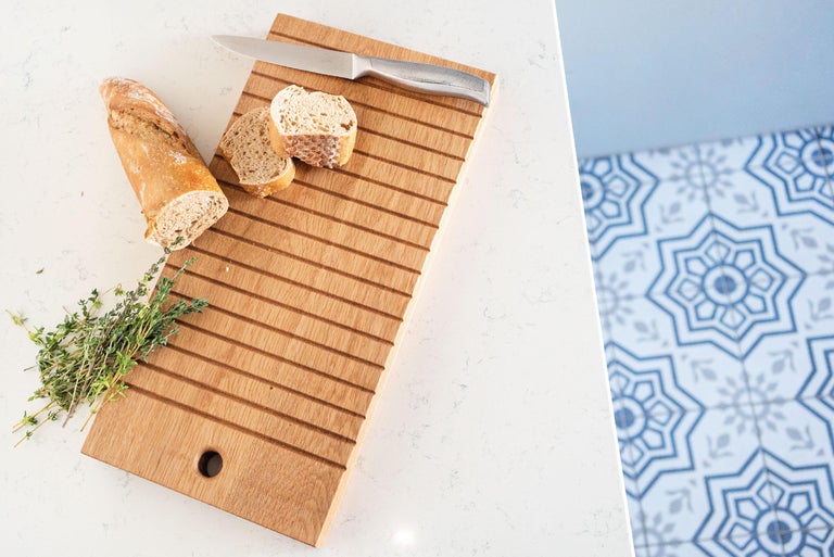 Block, Handcrafted Rectangular Solid Oak Chopping Board For Sale at 1stDibs
