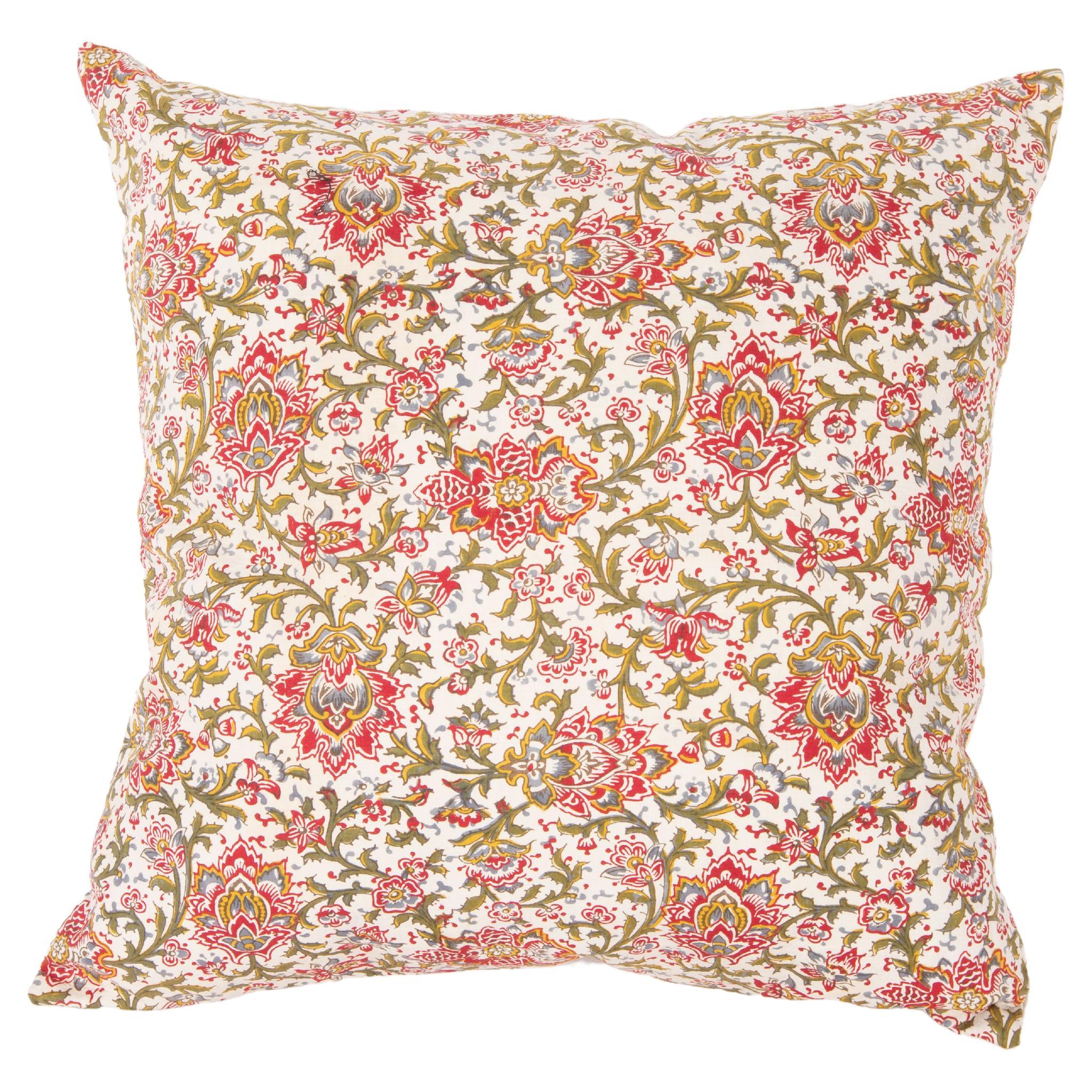 Lee Radziwill Inspired Block Print Down Filled Flower Motif Pillow ...