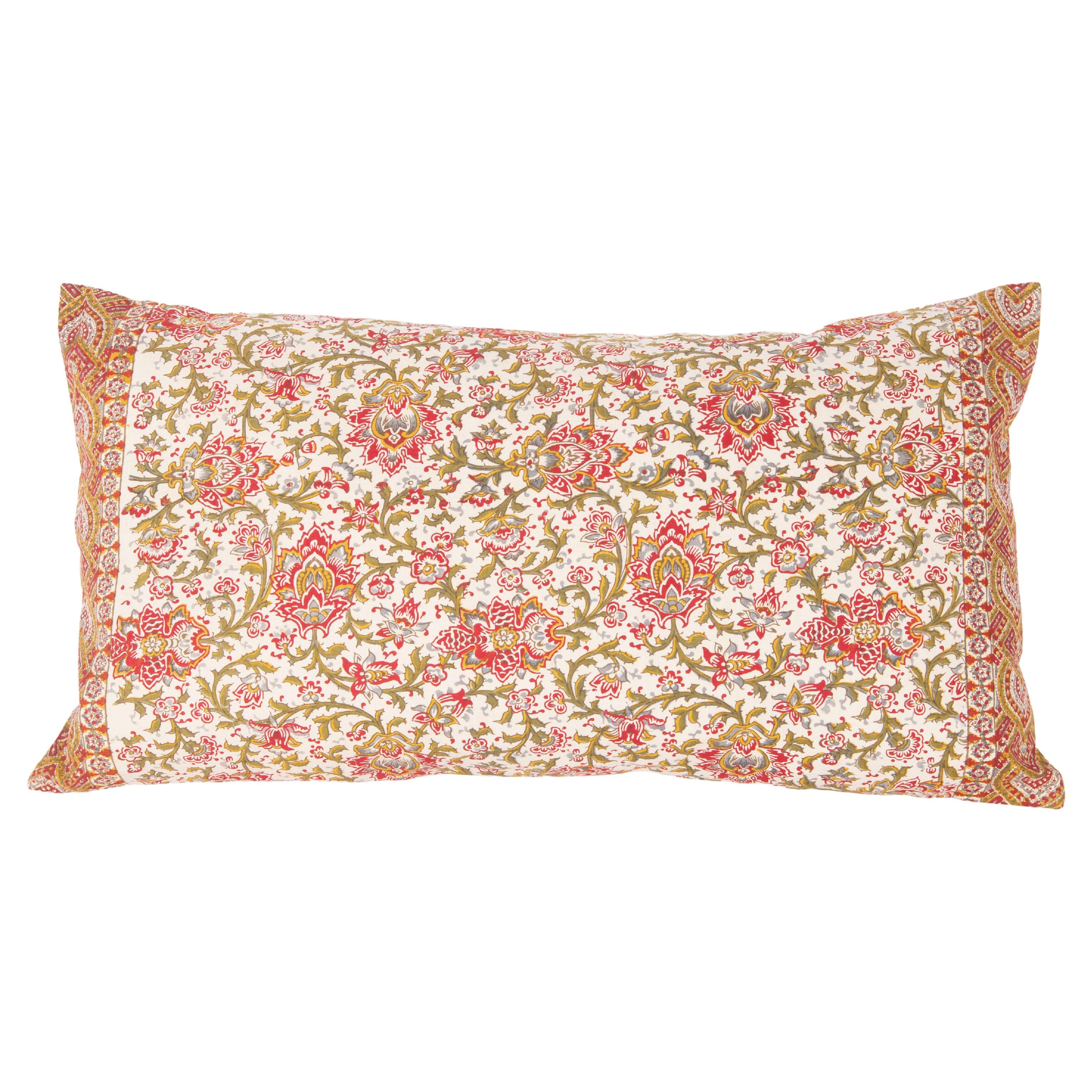 Lee Radziwill Inspired Block Print Down Filled Flower Motif Pillow ...