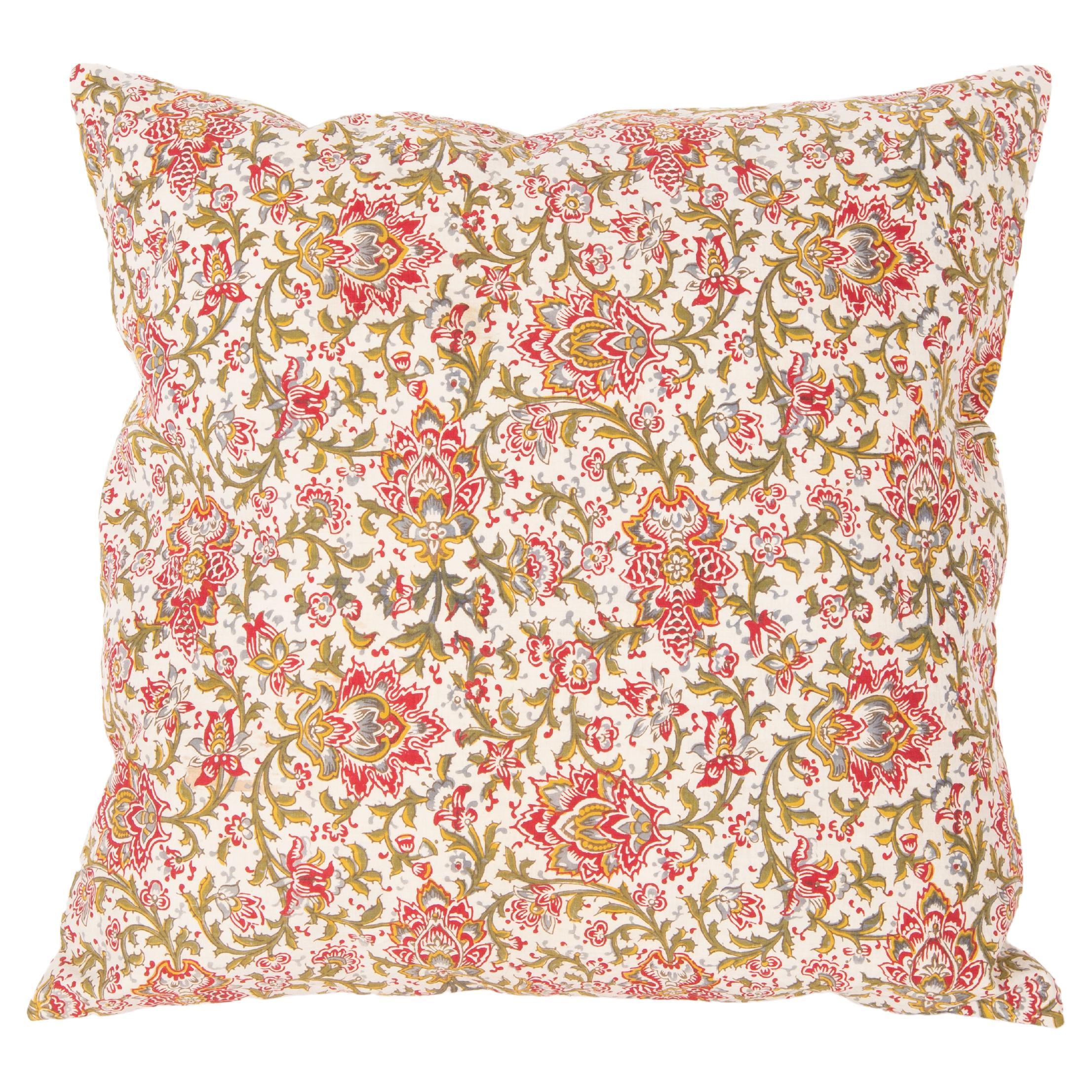 Lee Radziwill Inspired Block Print Down Filled Flower Motif Pillow ...