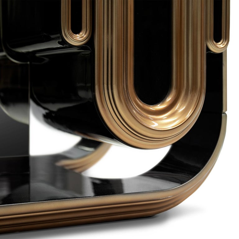 Blocks Gold Cabinet For Sale at 1stDibs