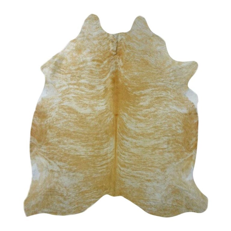 Blonde Brindle Genuine Large European Cowhide Hair Rug For Sale at 1stDibs