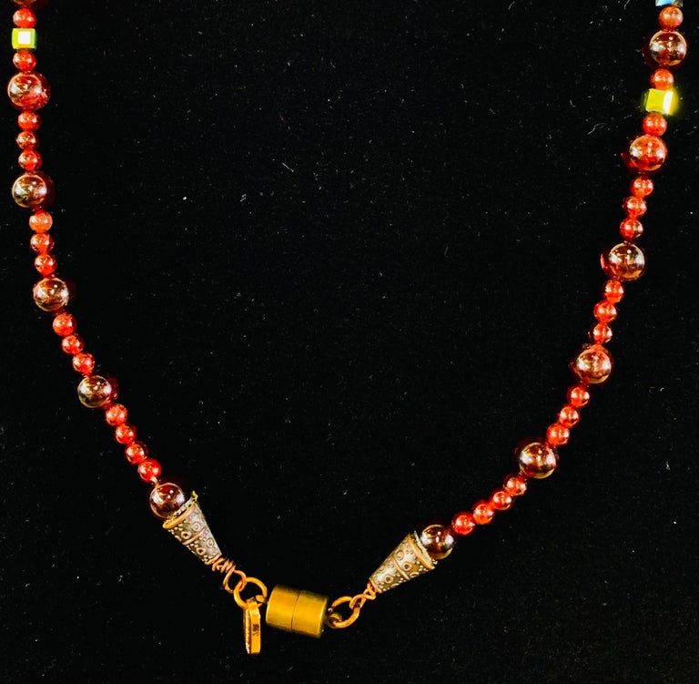 Bloodstone Pendant with Antiqued Copper Handmade Necklace For Sale at ...