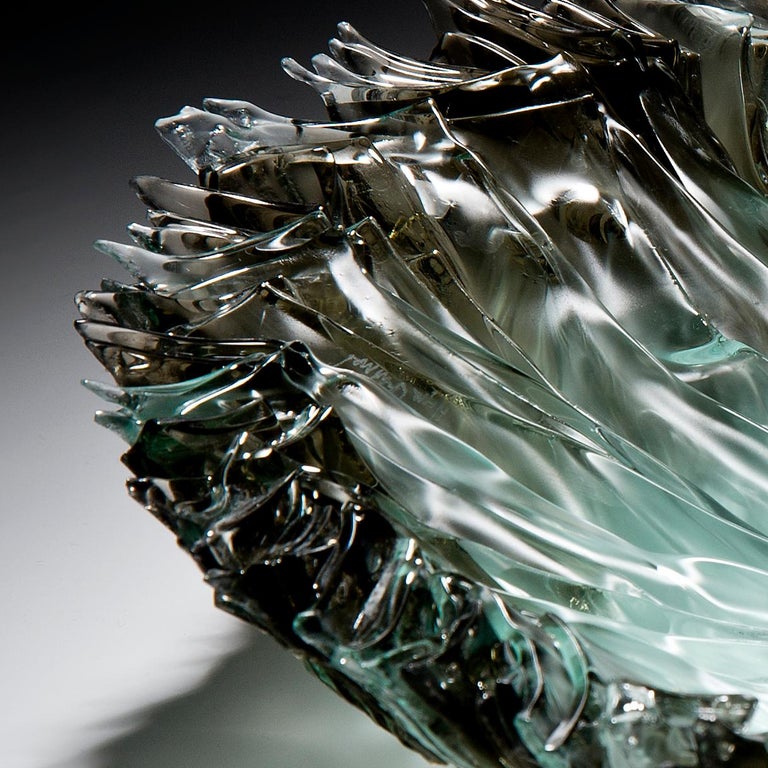 Bloom Bowl in Bronze, a bronze and clear glass centrepiece by Wayne ...