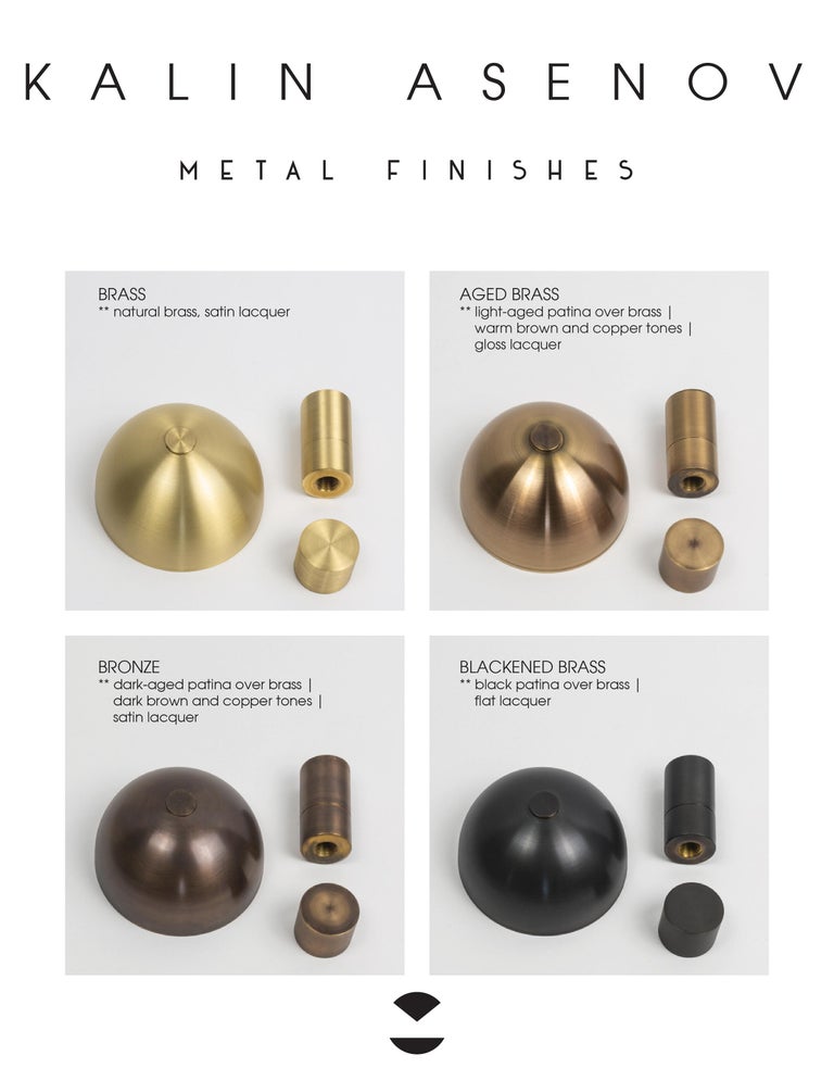 Bloom, Handblown White Glass, Bronze Finish, Chandelier by Kalin Asenov ...