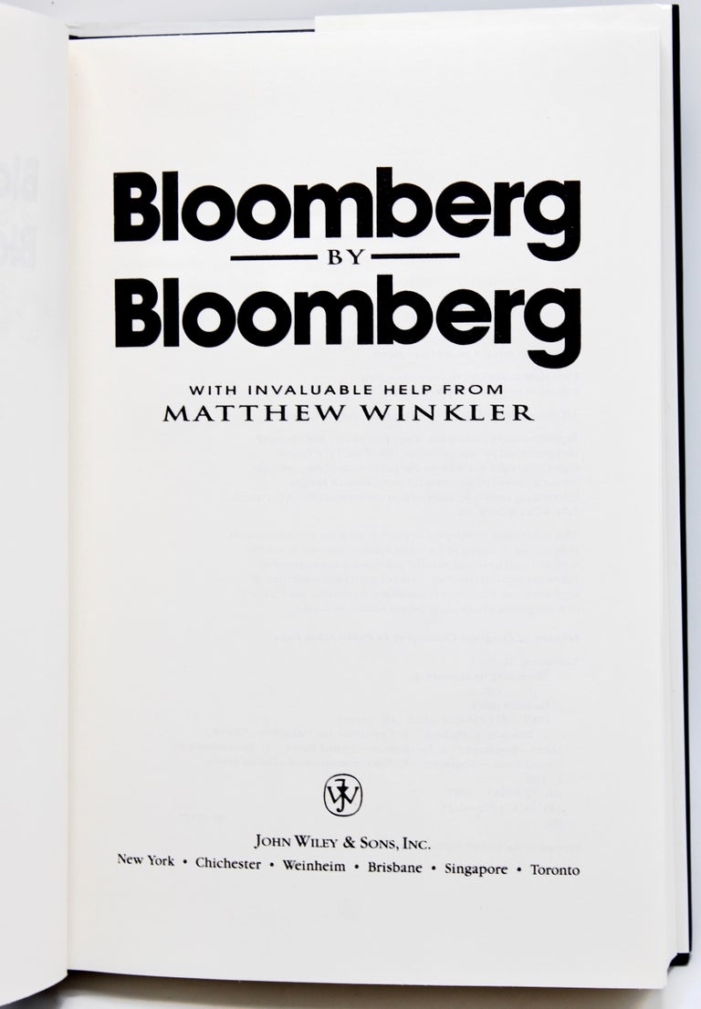 Bloomberg by Bloomberg, Signed First Edition Book, 1997 at 1stDibs