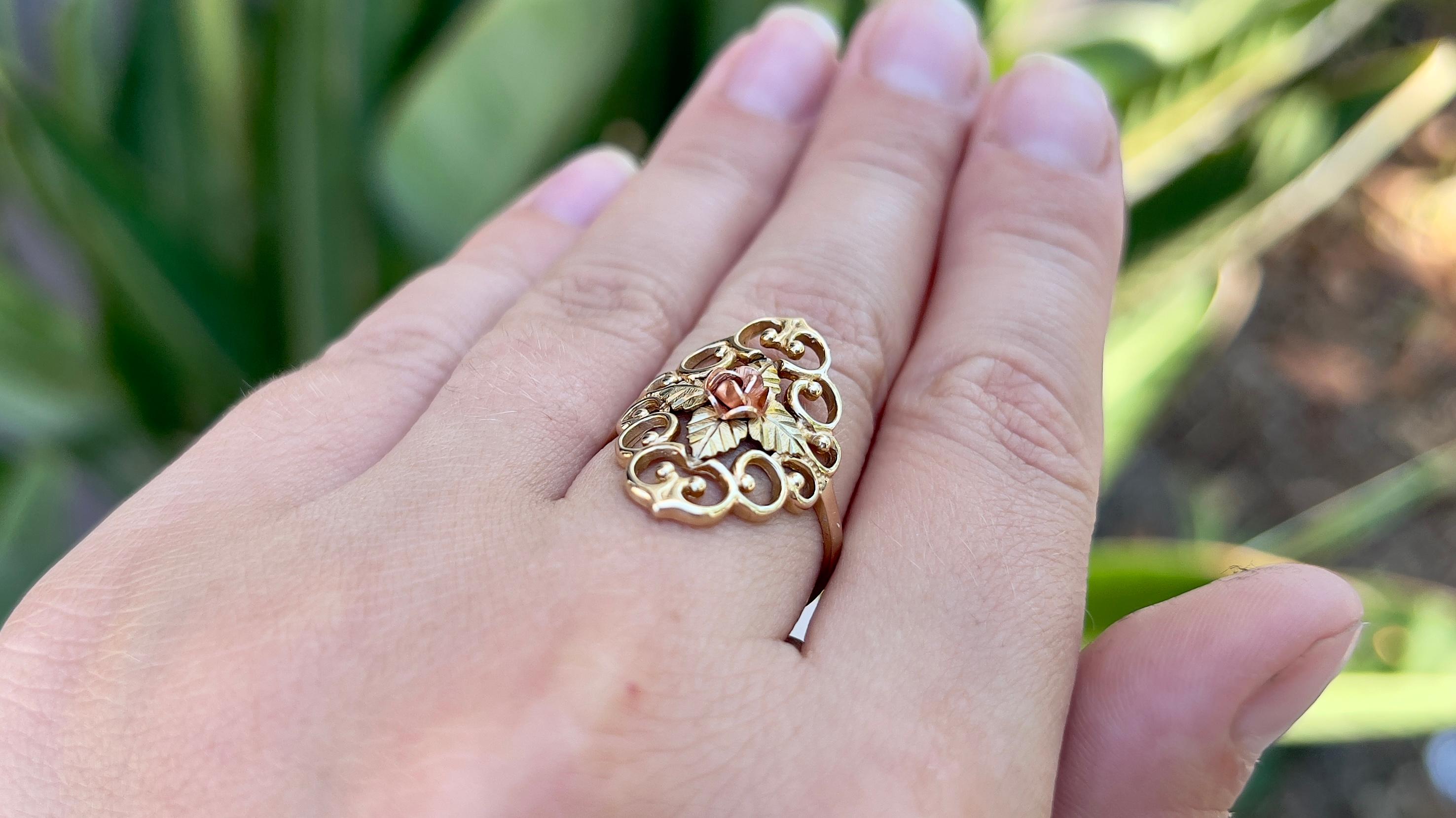 Blooming Flower 14K Gold Ring Hand Made at 1stDibs | blooming flower ring