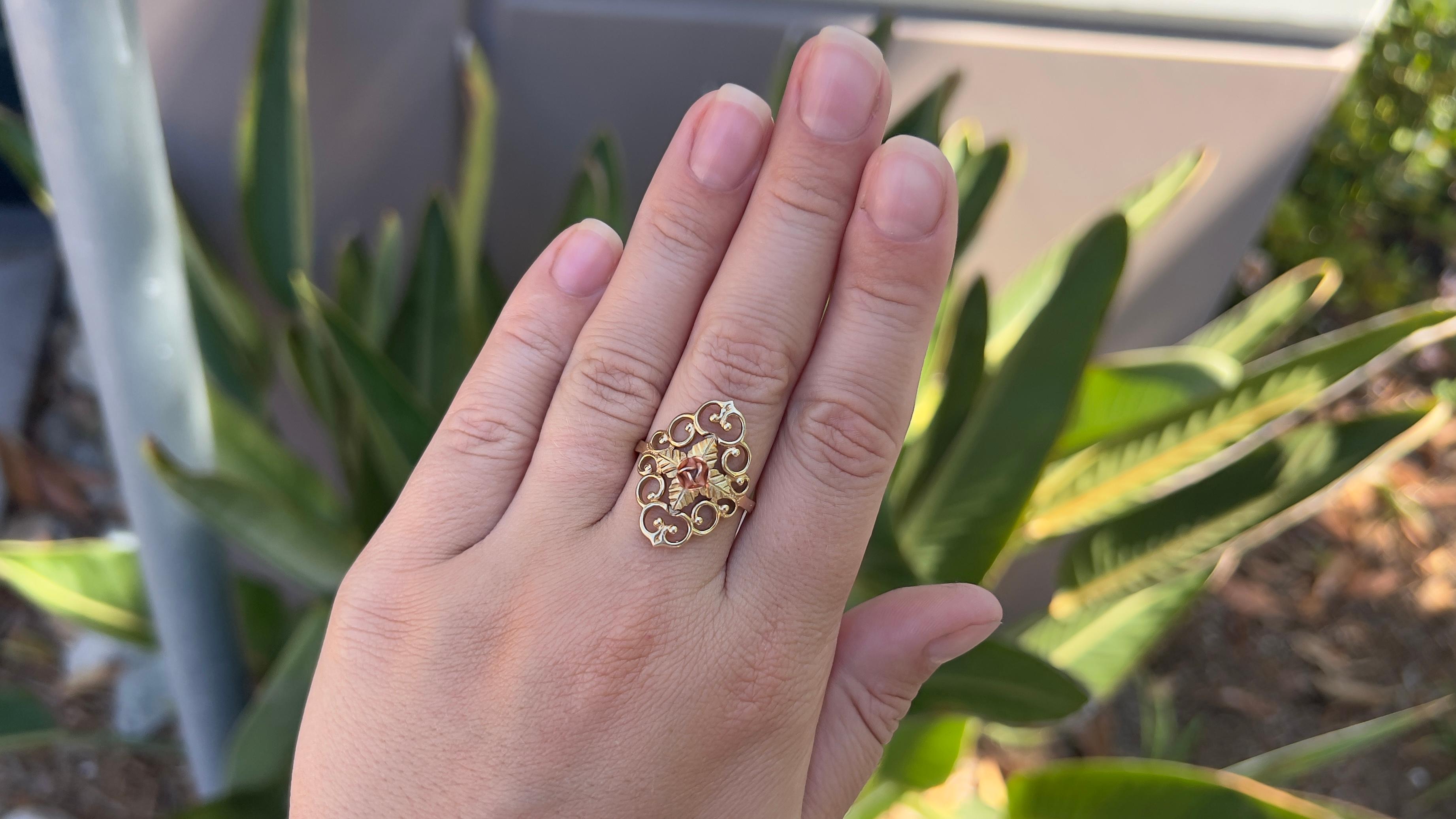 Blooming Flower 14K Gold Ring Hand Made at 1stDibs | blooming flower ring