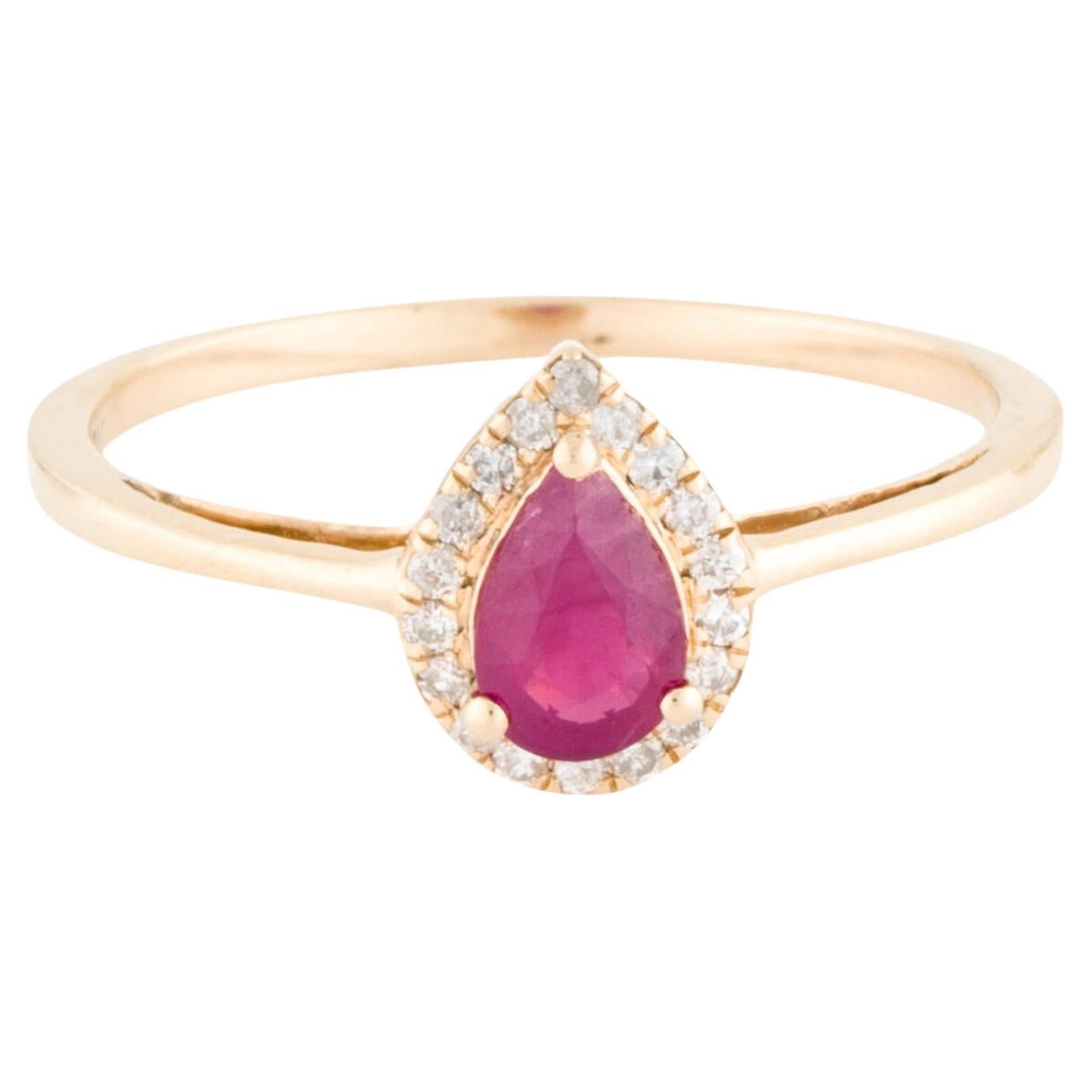 Blooms of Passion Ruby and Diamond Ring For Sale at 1stDibs