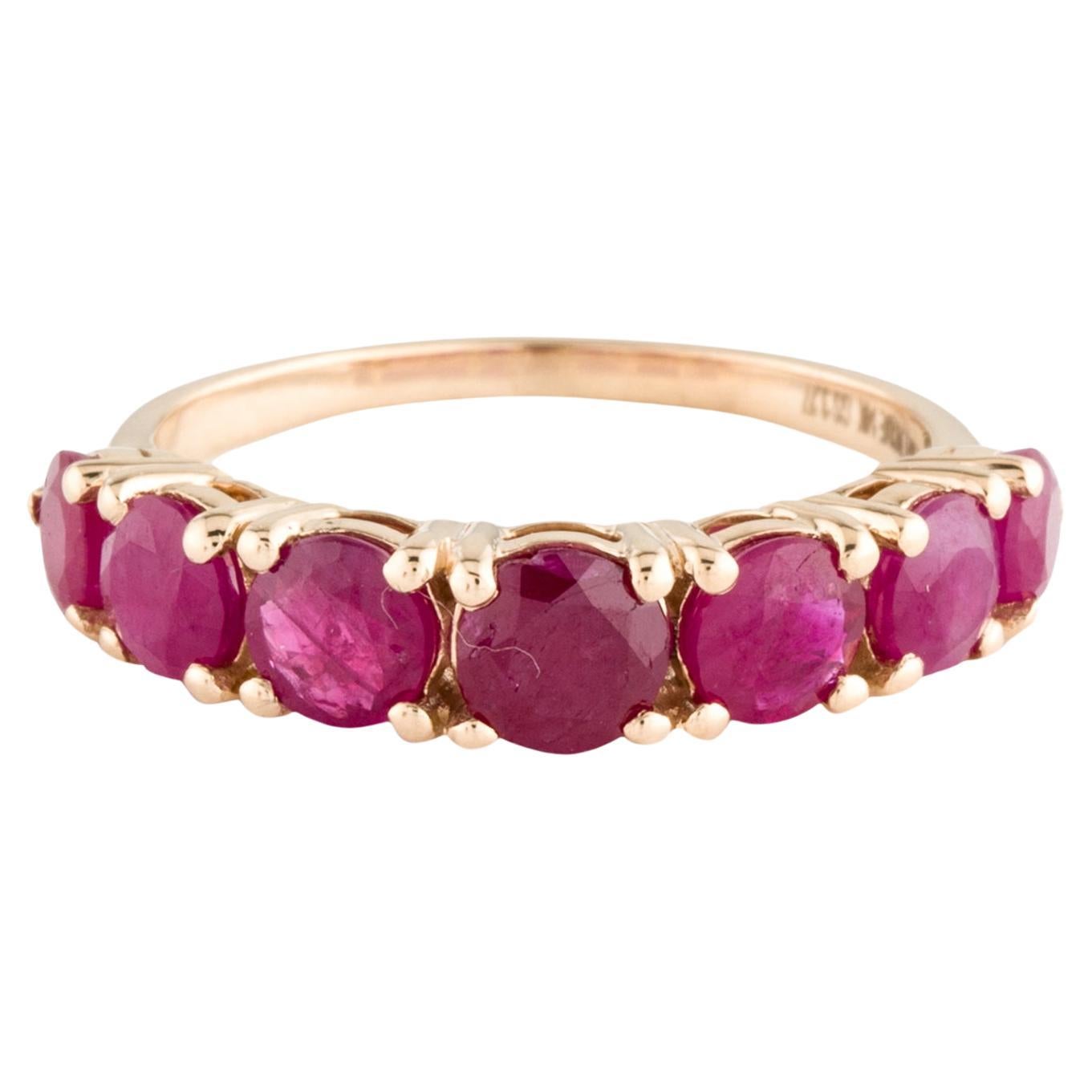 Blooms of Passion Ruby Elegance 14k Gold Ring For Sale at 1stDibs