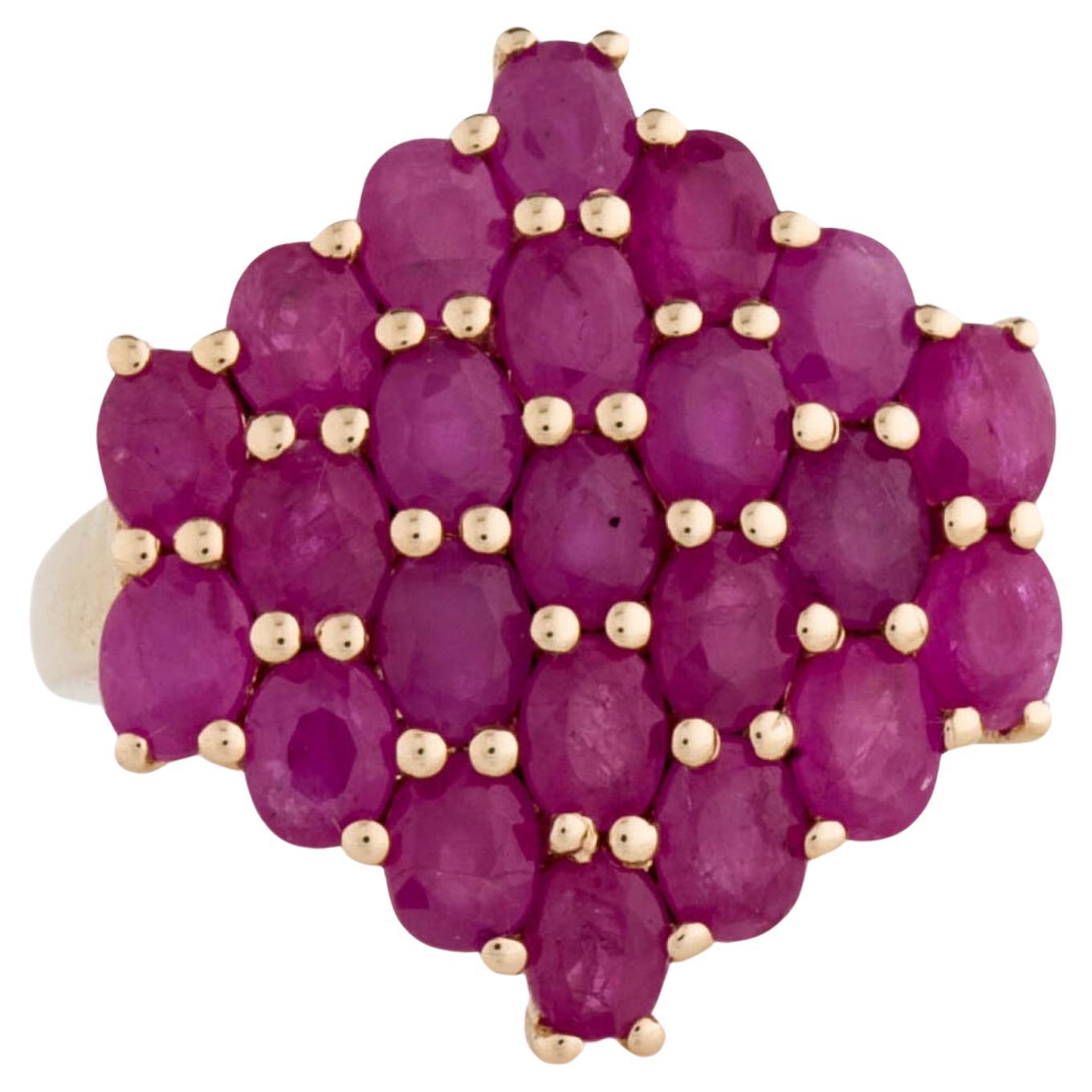 "Blooms of Passion Ruby Ring in 14k Yellow Gold" For Sale at 1stDibs
