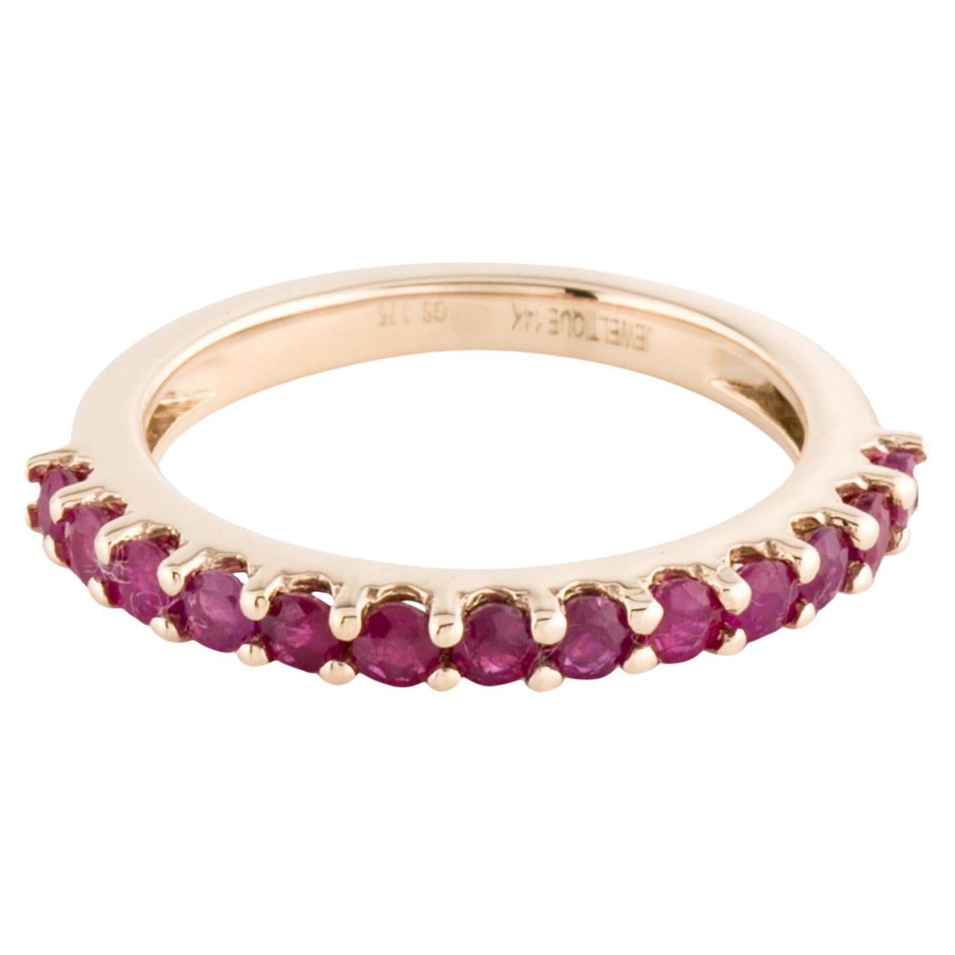 Blooms of Passion Ruby Ring - A Captivating Symphony in 14k Gold For Sale at 1stDibs