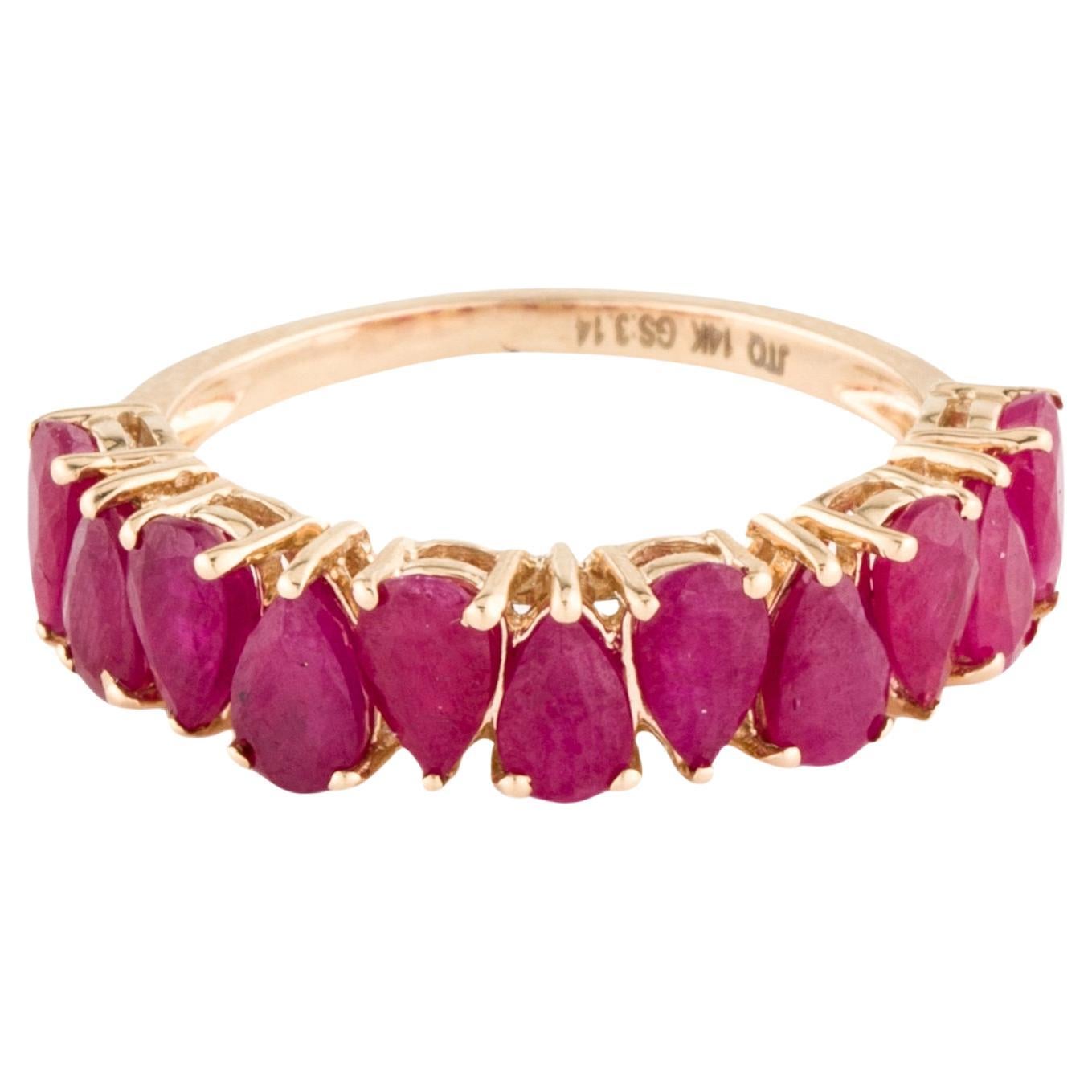 "Blooms of Passion Ruby Ring - A Timeless Embrace in 14k Gold" For Sale at 1stDibs