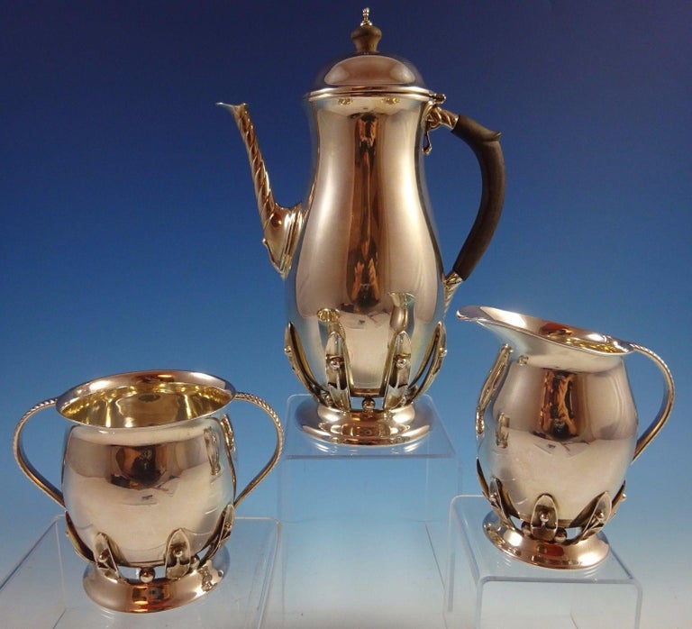 Blossom by Woodside Sterling Silver Coffee Set of 3-Pieces Modernist ...