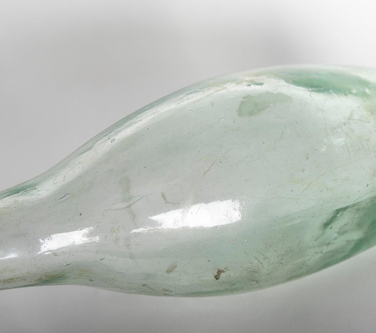 Blown Crystal Bottle with Elongated Shape For Sale at 1stDibs