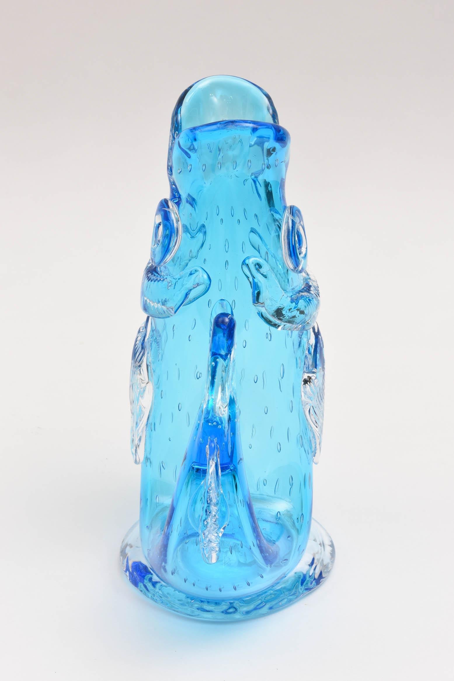 Blown Glass Gurgling Cod Pitcher Or Vase, Many Colors Available For ...