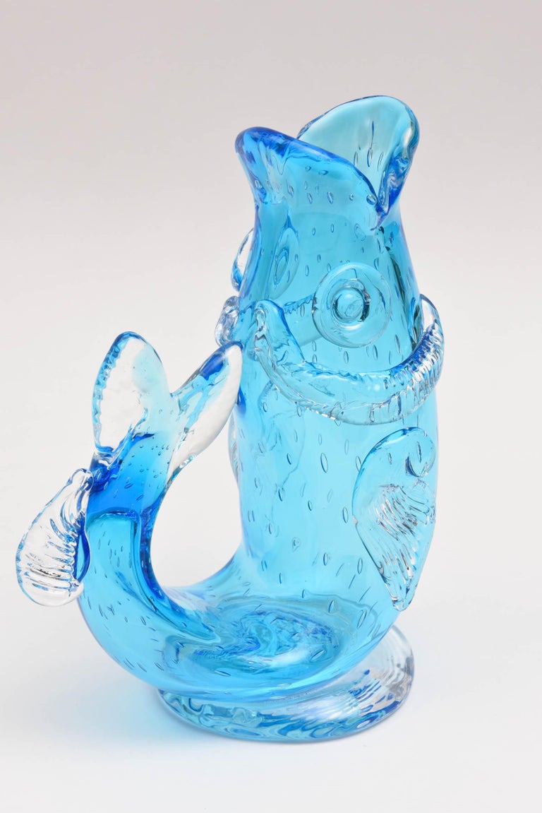 Blown Glass Gurgling Cod Pitcher Or Vase, Many Colors Available For ...