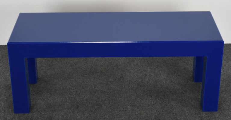 Blue Acrylic Coffee Table, 1980s at 1stDibs | blue acrylic table