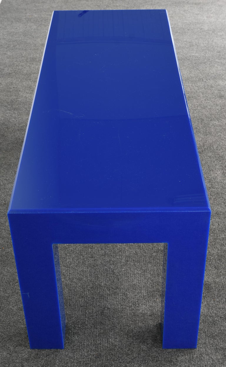 Blue Acrylic Coffee Table, 1980s at 1stDibs | blue acrylic table