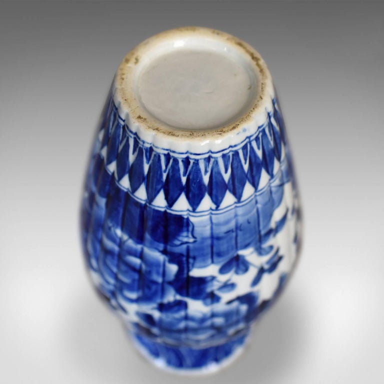 Blue and White Chinese Flower Vase Ceramic, China Pottery, Mid-Late ...