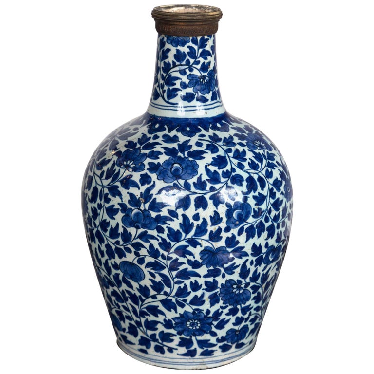 Blue and White Delft Bottle at 1stDibs