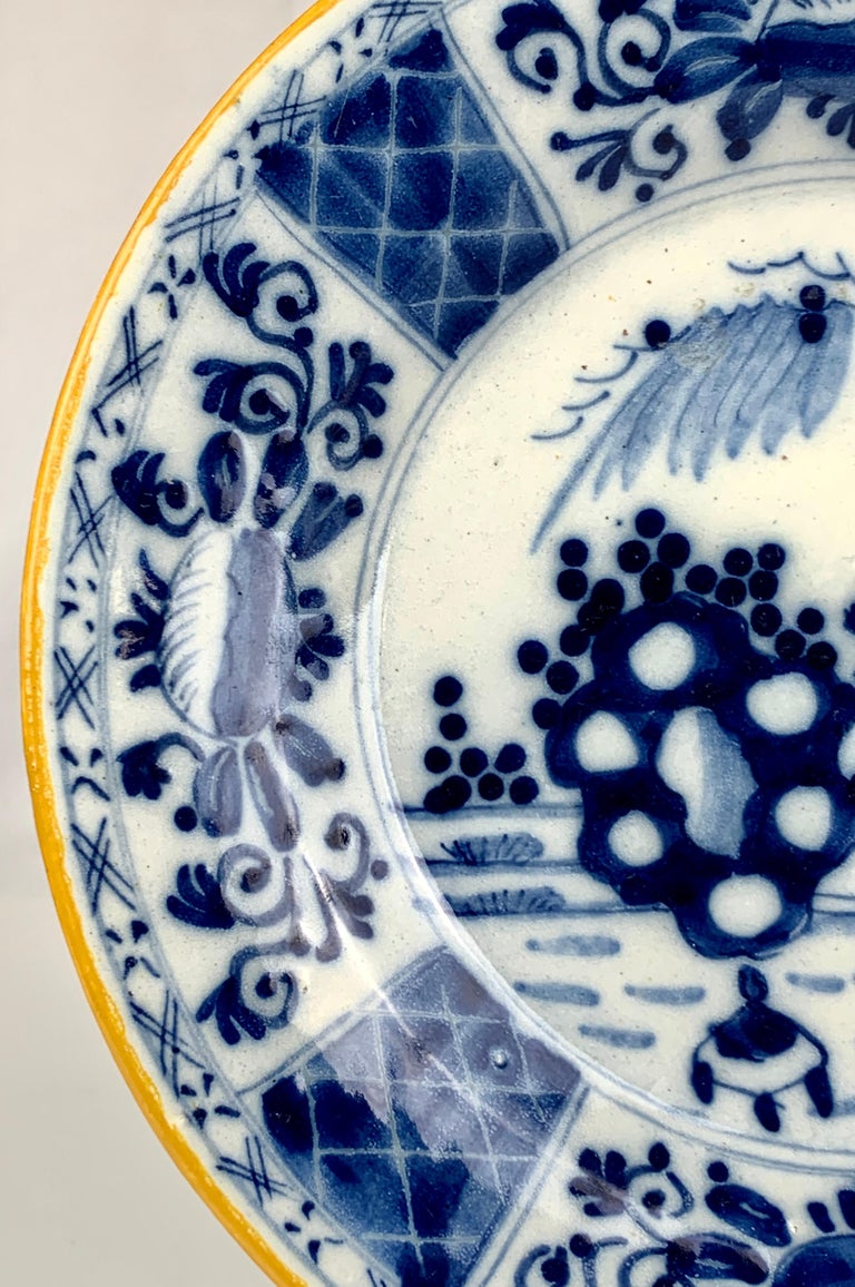 Blue and White Delft Dish Hand-Painted, 18th Century, Circa 1780 For ...