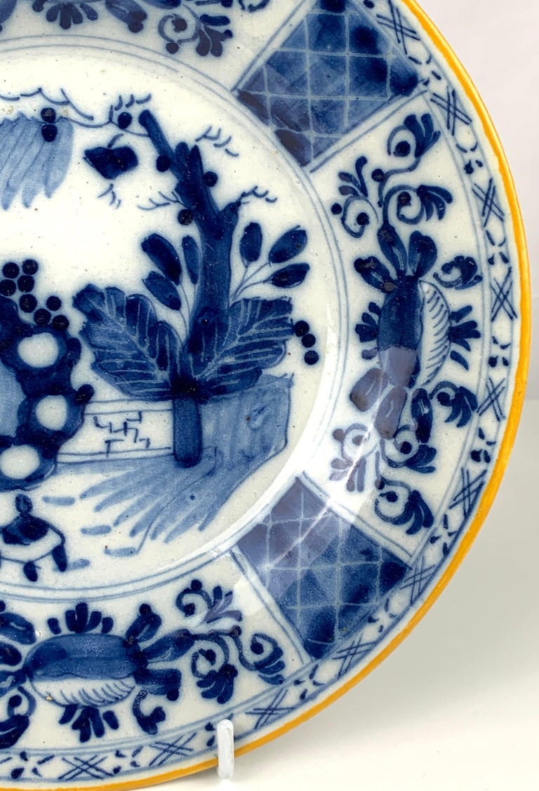 Blue and White Delft Dish Hand-Painted, 18th Century, Circa 1780 For ...