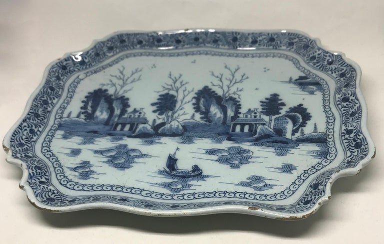 Blue and White Dutch Chinoiserie Platter For Sale at 1stDibs | dutch ...