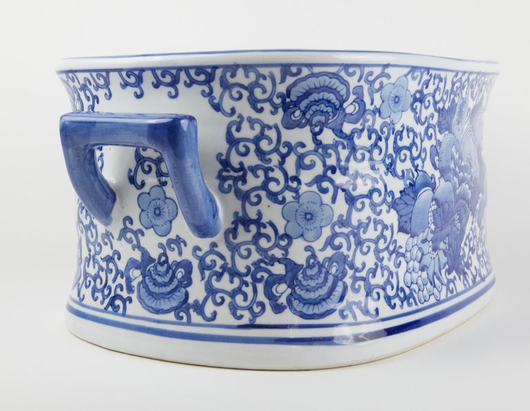 Blue and White Foot Bath at 1stDibs | blue and white footbath, blue and ...