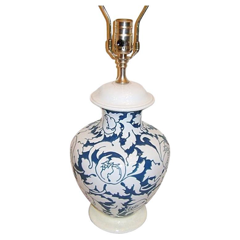 Rectangular Blue and White Porcelain Lamp For Sale at 1stDibs | blue ...