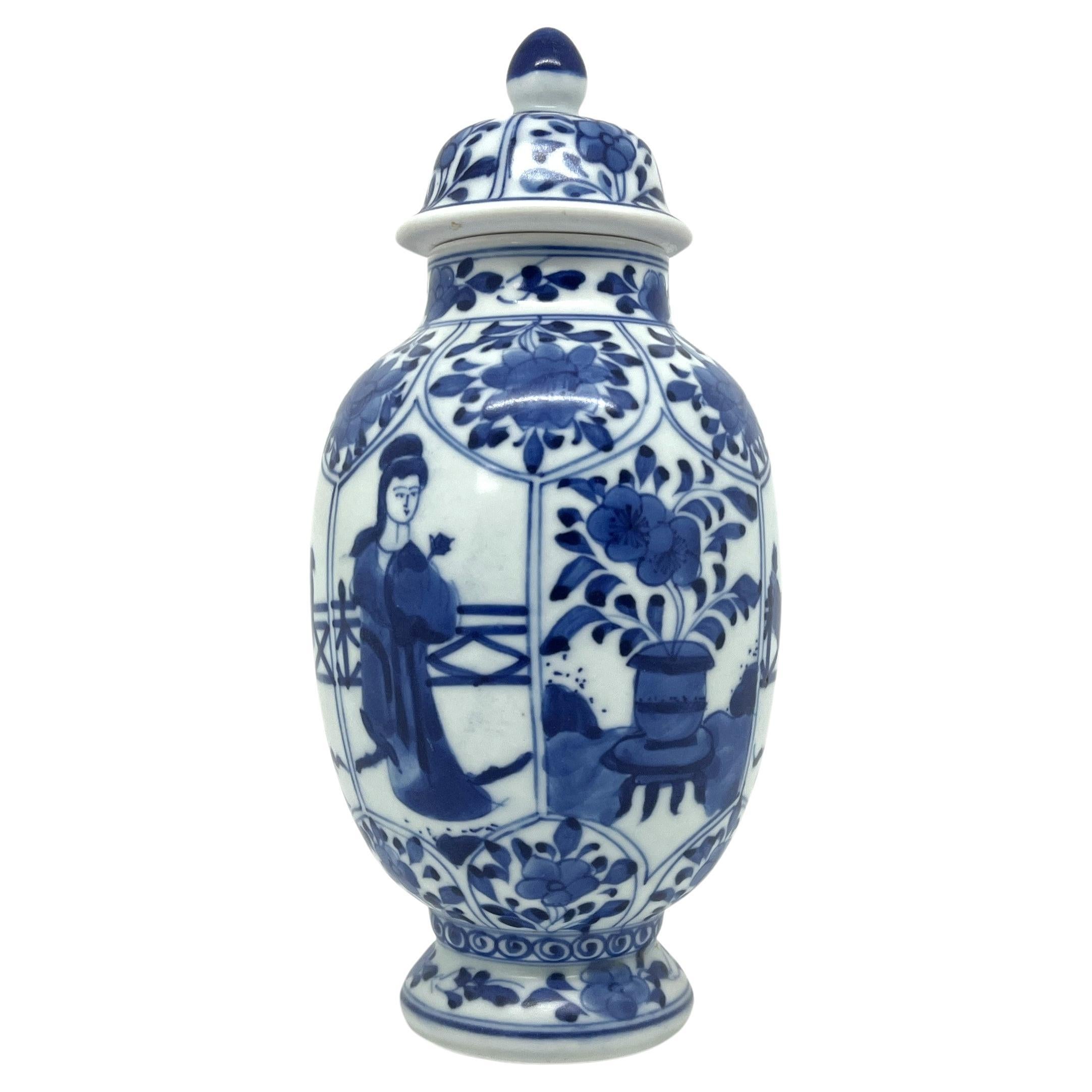 Ancient Gu Shape Blue And White Vase, Qing Dynasty, Kangxi Era, Circa ...