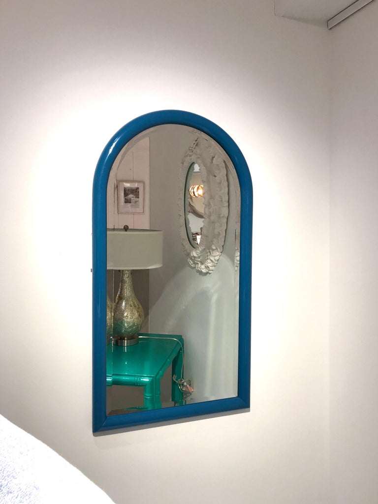 Blue Arch Wall Mirror at 1stDibs