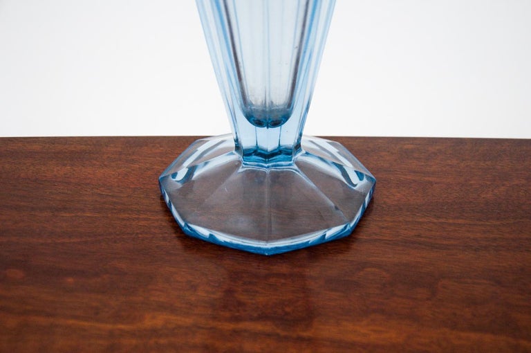 Blue Art Deco Vase For Sale at 1stDibs