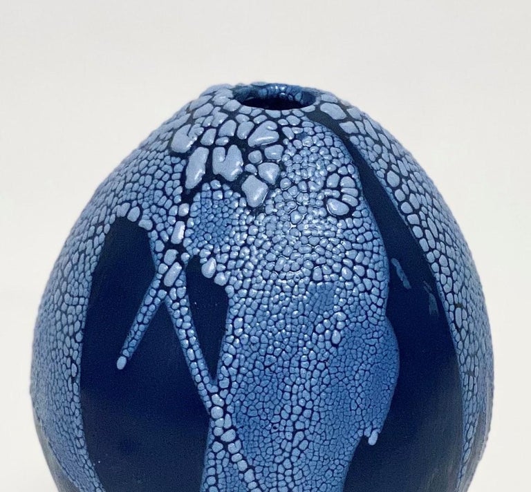 Blue/Blue Dragon Egg Vase by Astrid Öhman For Sale at 1stDibs
